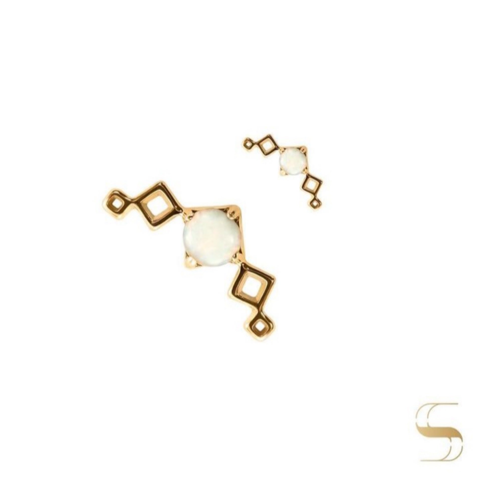 Diamond arch with opal 7mm by Sacred Symbol | Positive Piercing & Fine ...